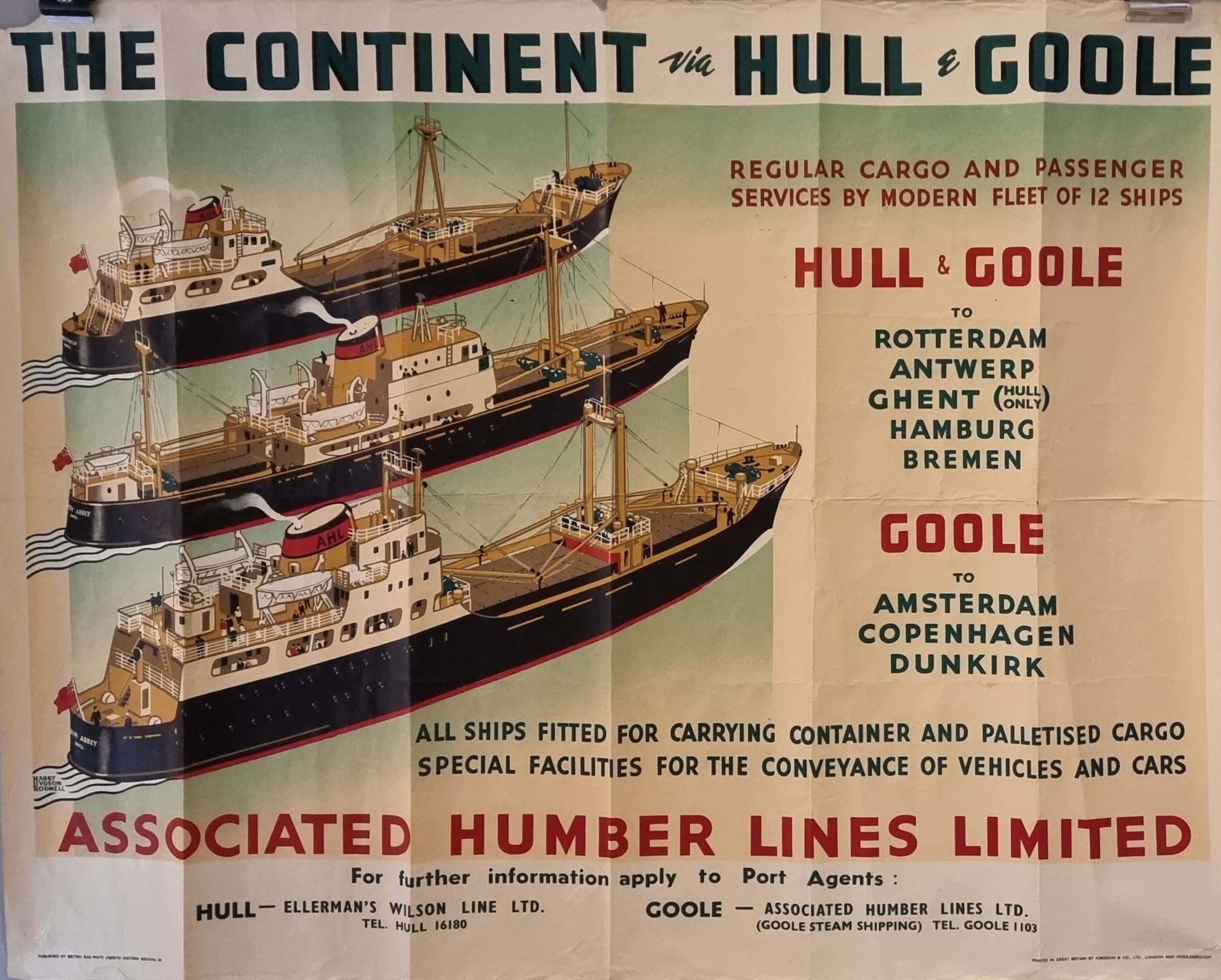 Harry Hudson Rodmell (1896-1984) poster for the Associated Humber ...