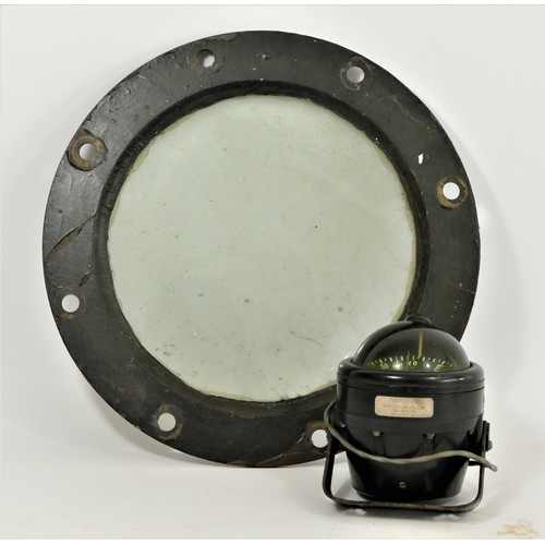 A Danforth Corsair ships compass, 11cm, with mounting bracket, serial ...