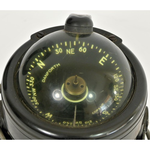 A Danforth Corsair ships compass, 11cm, with mounting bracket, serial ...
