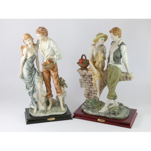 Two La Anina Collection cold cast figures, one depicting lovers on a ...