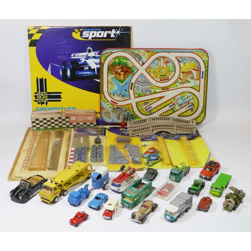 A selection of toys to include play worn Die-Cast models, scalextric ...