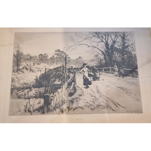 Percy Robertson RE (1869-1934), The Bridge, etching, Walter Burgess ...
