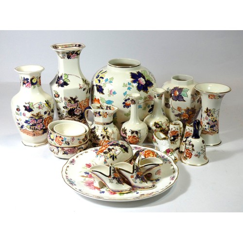 A large collection of Masons Ironstone china, having Mandalay ...