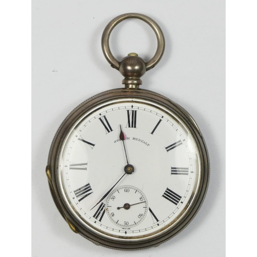 Joseph Metcalf, a Fine Silver cased key wind pocket watch