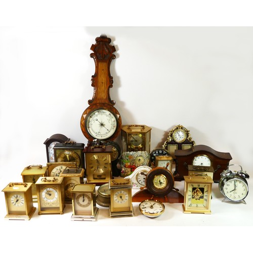 A collection of early 20th century and later clocks, to include Vienna ...