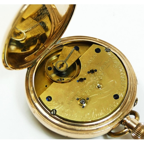 Reeley & Sons, London & Liverpool, a gold plated chronograph keyless ...
