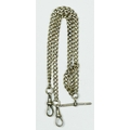 A Victorian silver graduated double curb link watch chain, Birmingham ...