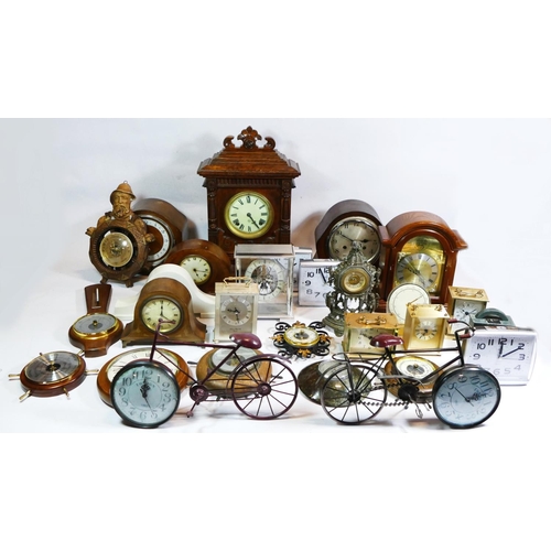Five boxes of clocks, c1950s-1990s, to include wall clocks, novelty ...