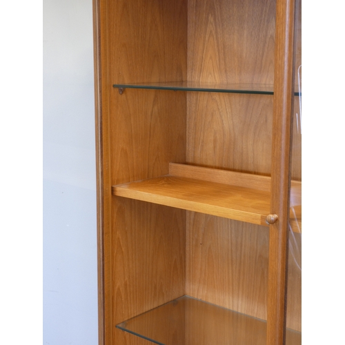 A G-Plan display cabinet, E.Gomme, three shelved upper with glazed ...