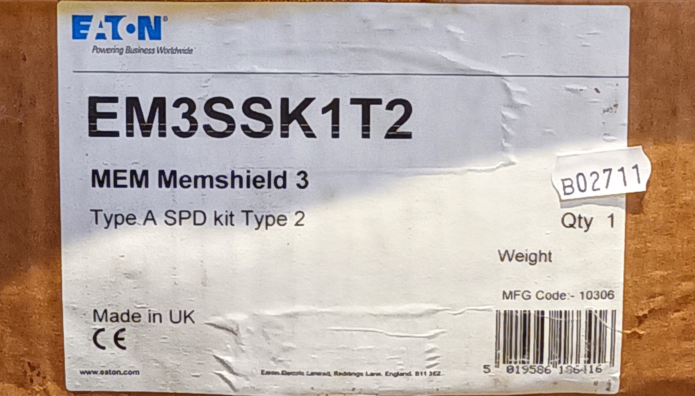 Two Eaton EM3SSK IT2 MEM memshield 3 fuse boxes, boxed, together with a ...
