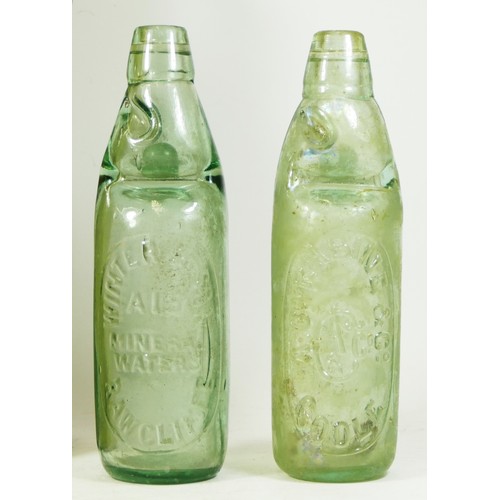 Two early 20th century 'Cod's' glass pop bottles, of local interest. A ...