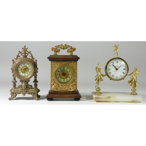 A British United clock company desk clock in the form of a bracket ...