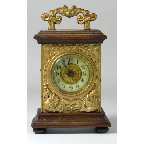 A British United clock company desk clock in the form of a bracket ...