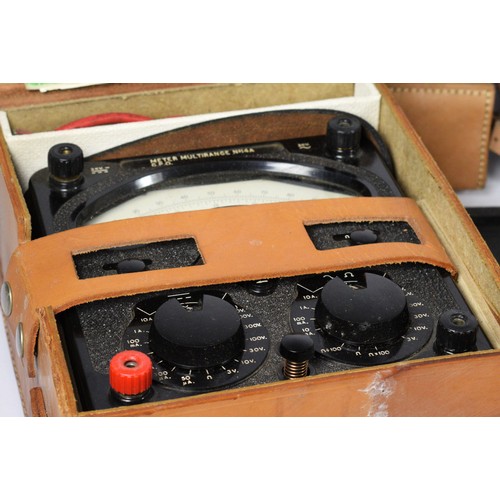 A collection of vintage technological testing equipment, to include a ...