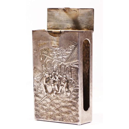 A Danish silver cigarette case/box, by Jørgen Th. Steffensen, Arhus, c ...