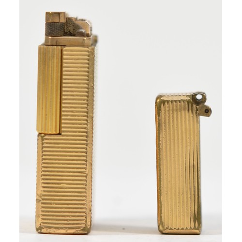 Dupont, a gold plated Rollagas lighter, hinge A/F,