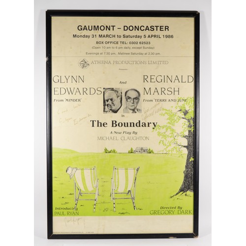 A poster for the play The Boundary, by Michael Claughton, starring ...