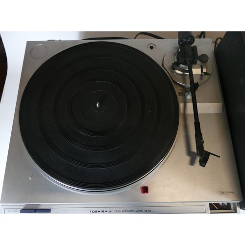 Seven pieces of audio equipment, to include a Denon DCD-820 compact ...
