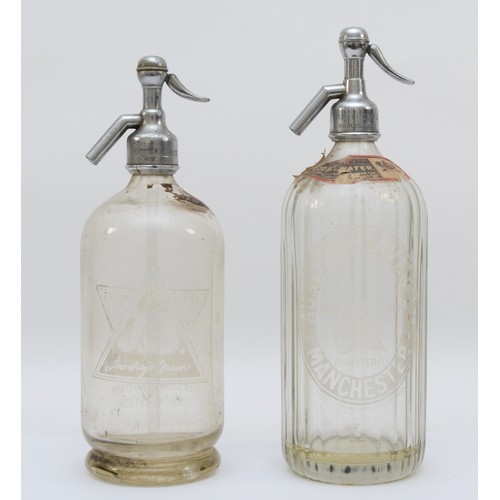 Two soda syphons, to include J & B Jewsbury & Brown of Manchester and ...