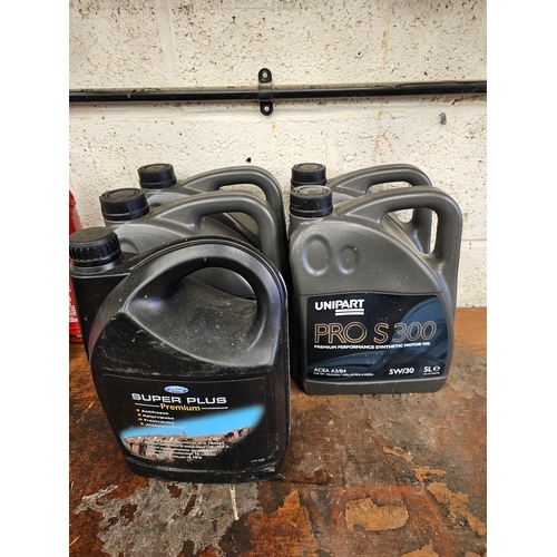 Motor Oil, 5lt, Unipart Pro S 300, syn 5W30 x 4. and Ford Super Plus ...