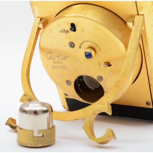 Les Must de Cartier travel quartz alarm clock, reference no. 7505 ...