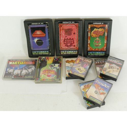 A collection of eleven rare 'Ultimate Play The Game' cassette console ...