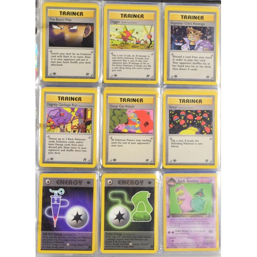 Pokémon, a collection of approximately 240 Team Rocket 1st edition ...