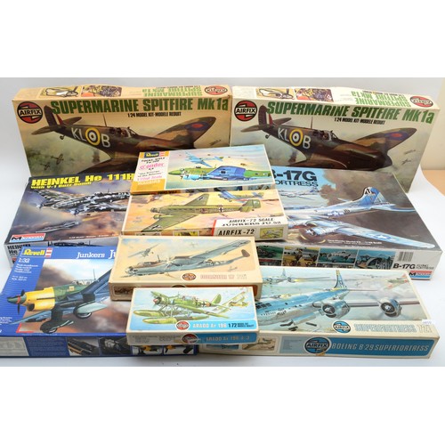 A collection of boxed model Airfix kits, together with Revell and ...
