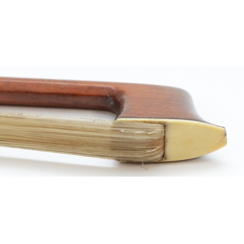 Dodd, a violin bow, the octagonal body with white metal adjuster, ebony ...
