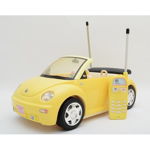 Barbie, a Mattel yellow VW Beetle convertible with telephone remote control