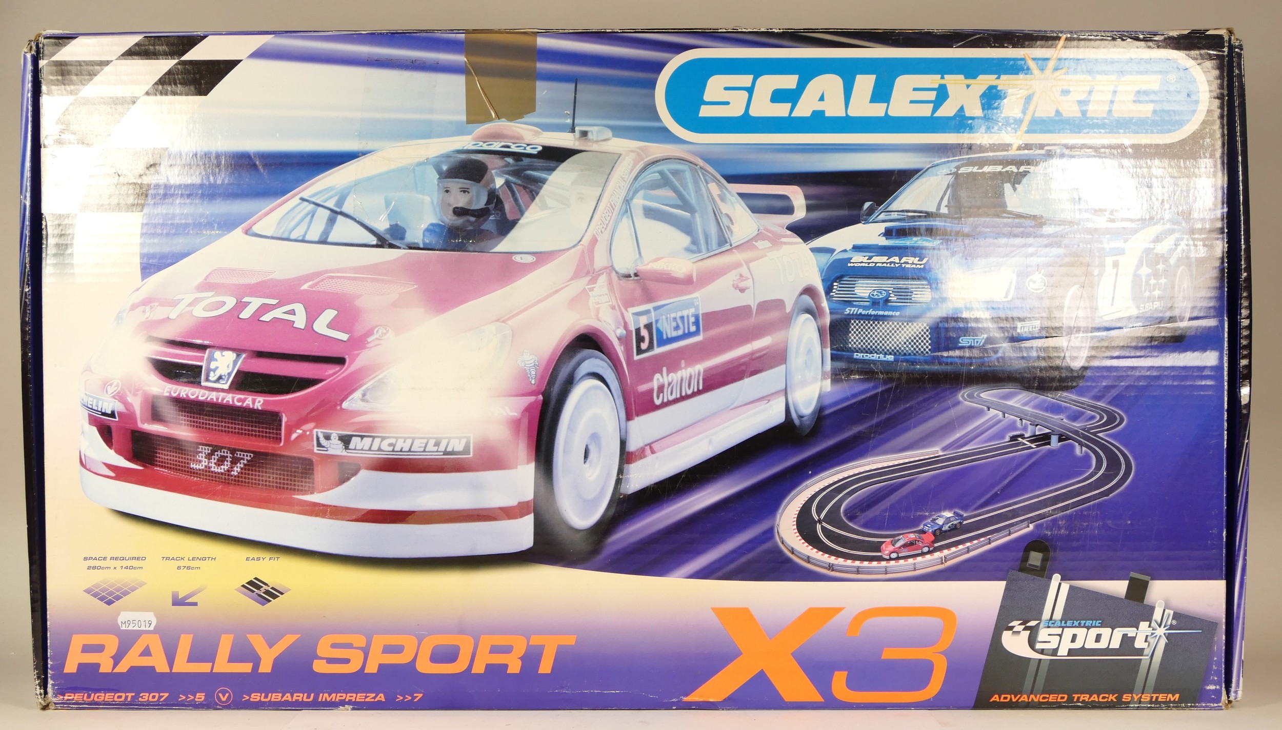 A Scalextric racing car set, Rally Sport X3, boxed and complete.