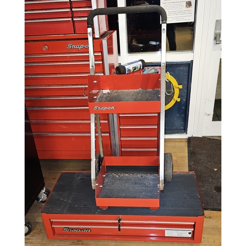 A Snap-on two drawer base unit and a two tier trolly