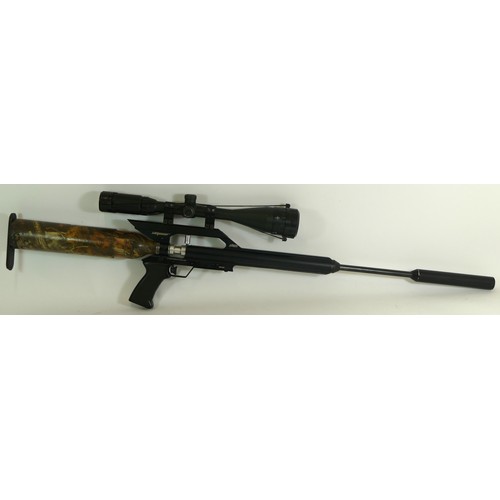 A Gunpower Stealth PCP air rifle, with illuminated etched telescopic ...