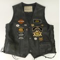Harley Davidson '1066' Chapter, black leather waistcoat. HOG - Harley ...