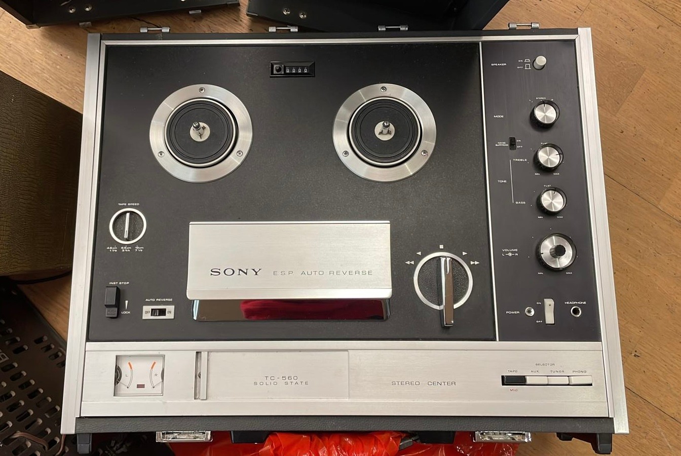 A Sony TC-560 Solid State quarter-track stereo, three speed, two head ...