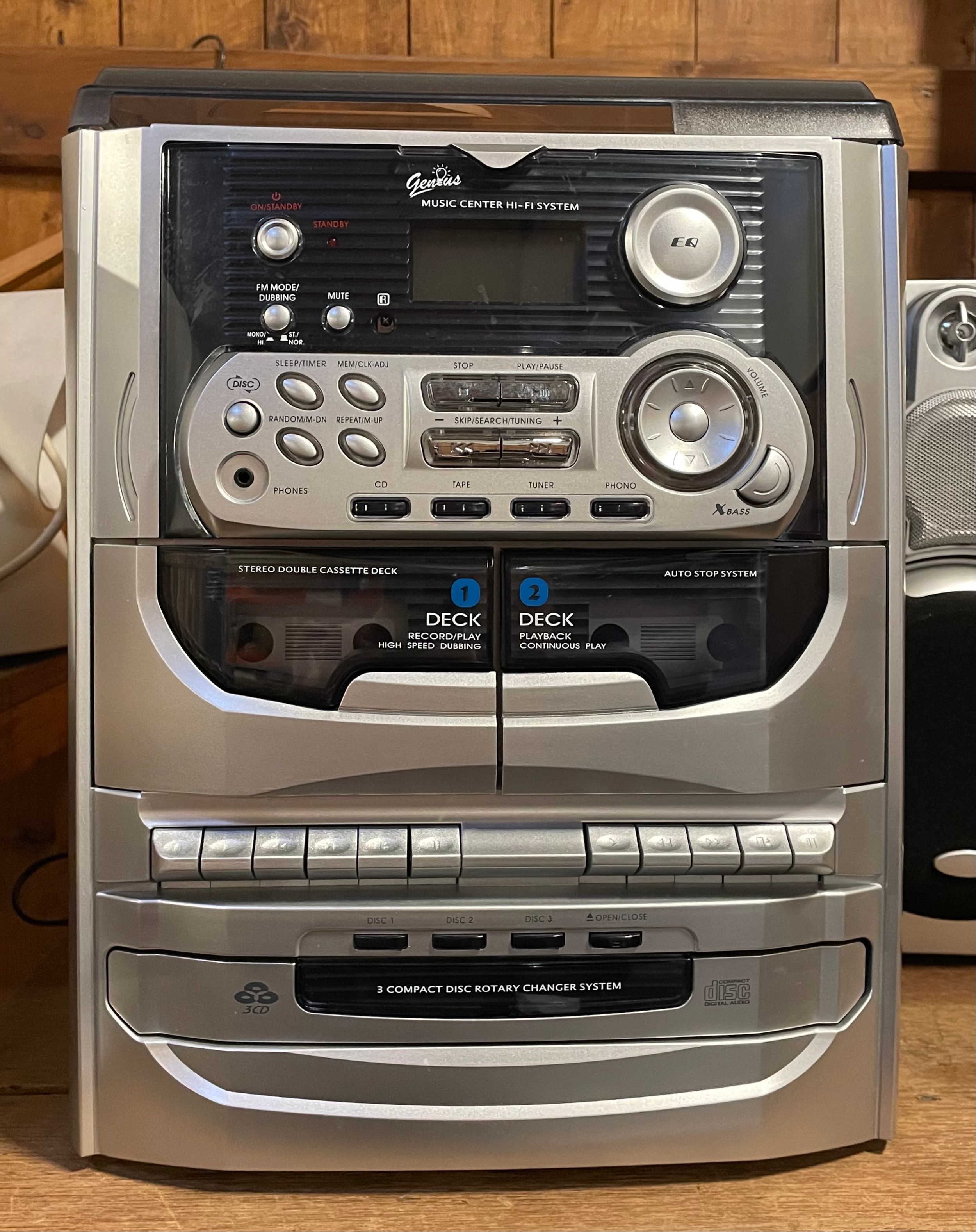 A Genius Hi-Fi system, comprising a turntable, radio, twin tape deck ...