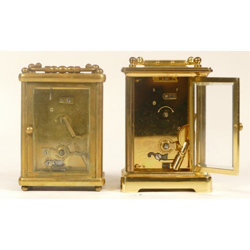 A 20th century Taylor & Bligh brass cased carriage clock, 14cm high ...