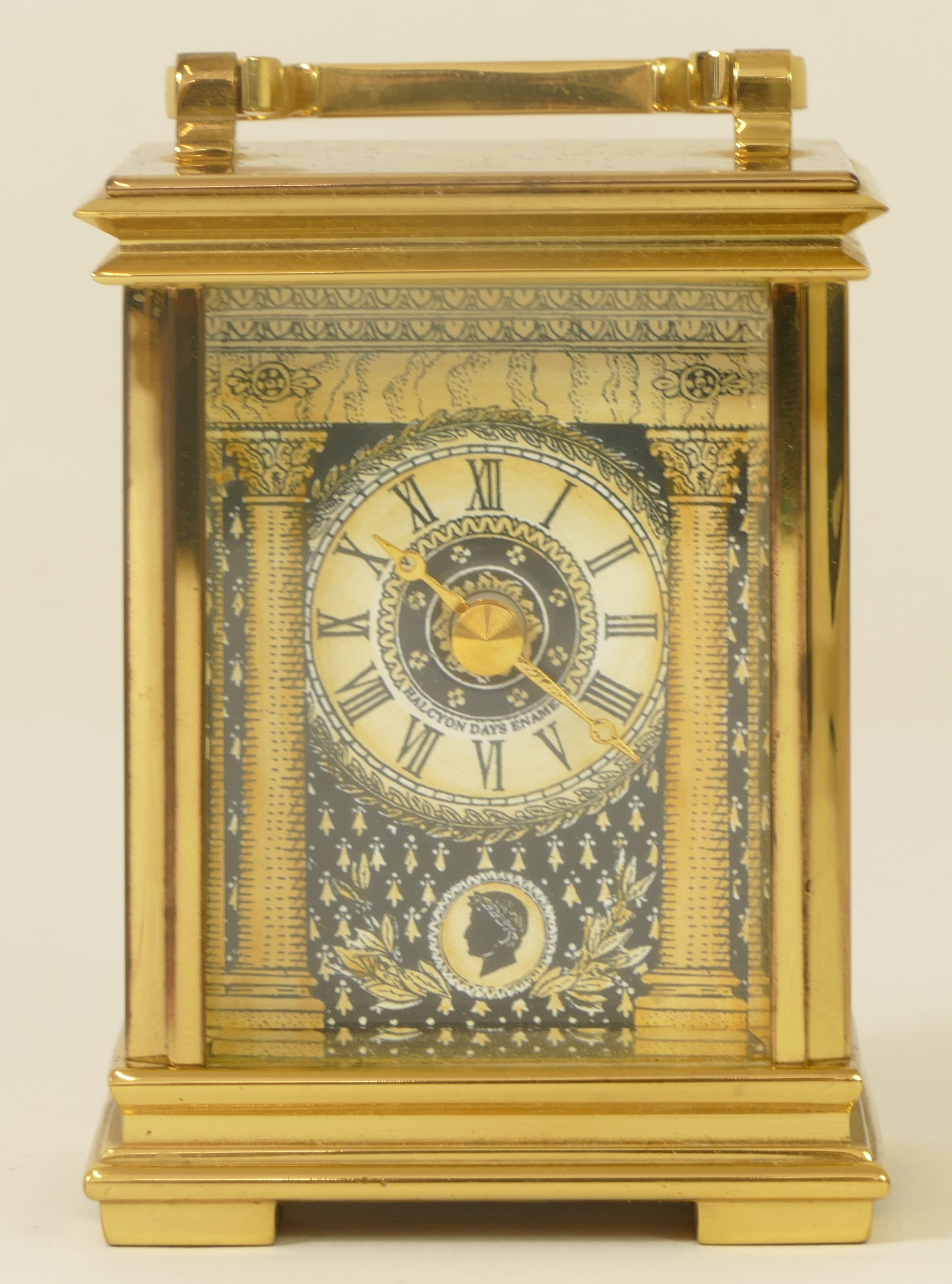 A boxed limited edition Halcyon Days enamel and brass cased limited ...