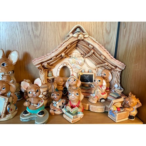 Pendelfin; a collection of rabbits to include Toyshop, Wordsworth and ...