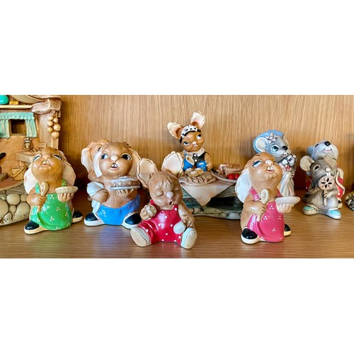 Pendelfin; a collection of rabbits to include Halloween, Buffet and ...