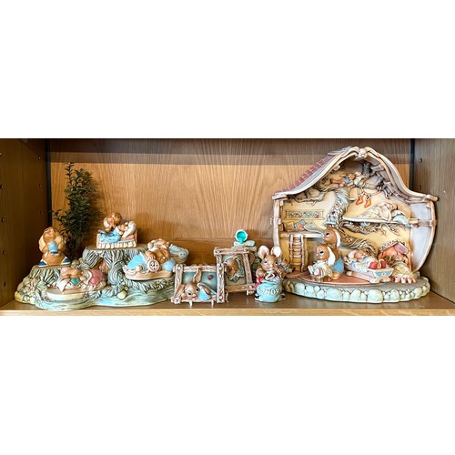 Pendelfin; a collection of rabbits to include Forty Winks, The Gaffer ...