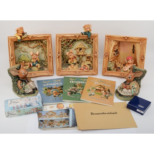 Pendelfin; a collection of related items to include a pair of bookends ...