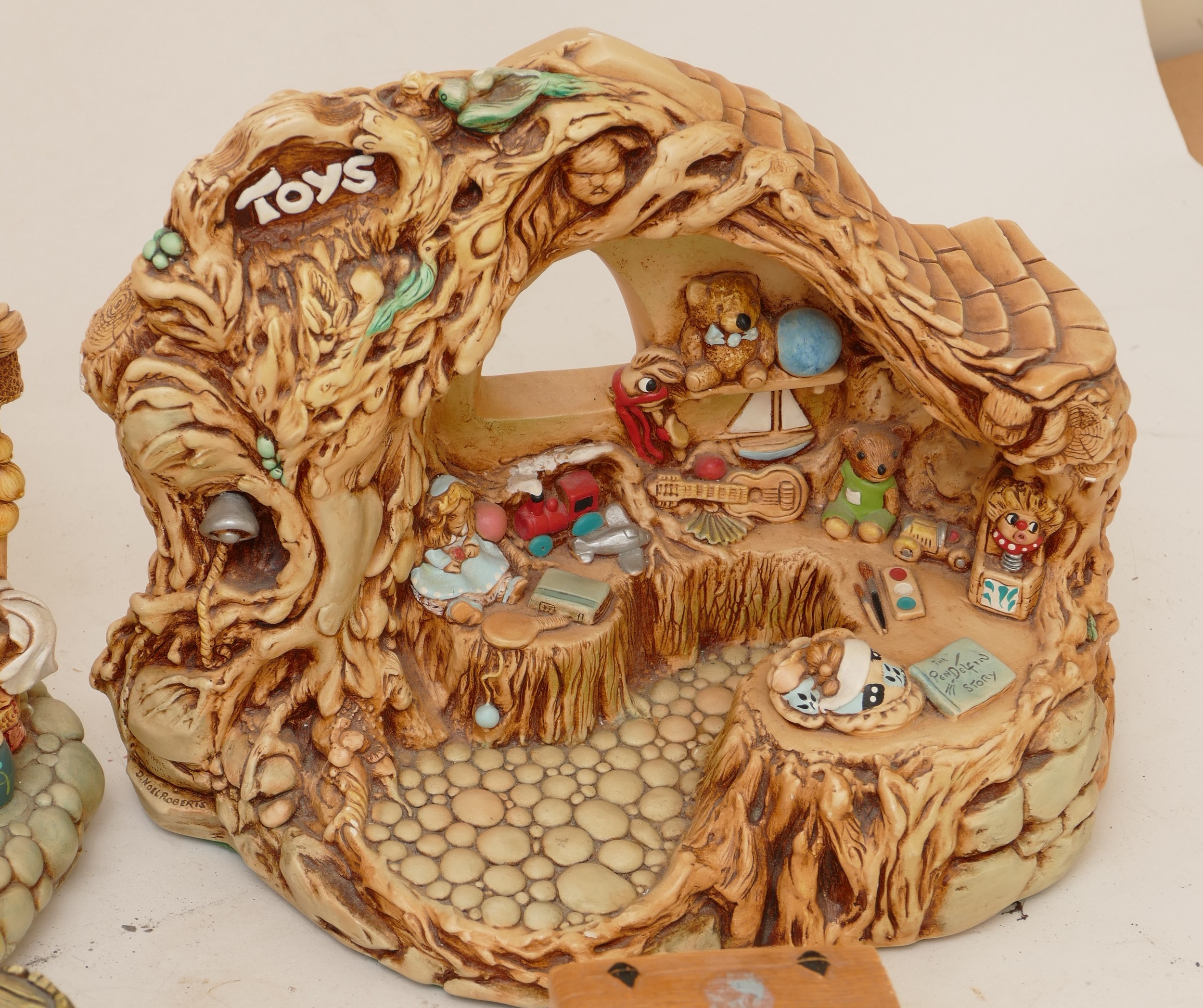 Pendelfin; a collection of rabbits and display stands to include Raft ...