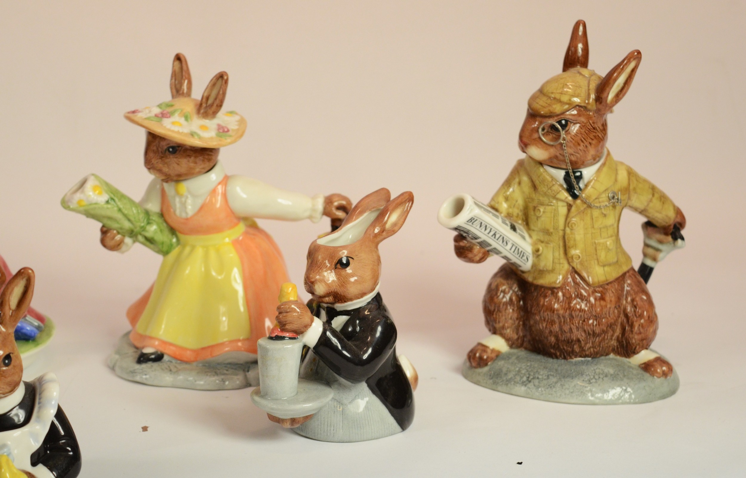 Royal Doulton Bunnykins; a seven piece Lord of the Manor teaset.