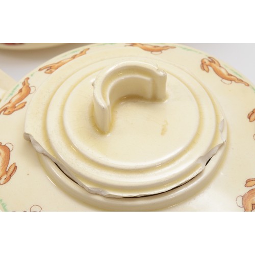 Royal Doulton Bunnykins; Lambeth Walk pattern; comprising of three ...