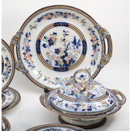 A 19th century Pinder, Bourne & Hope 'Dresden' pattern glazed ...
