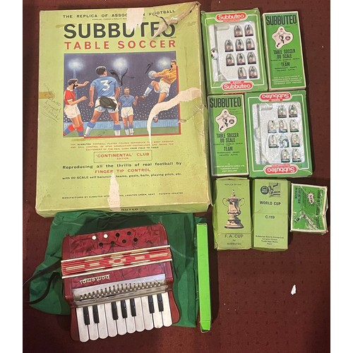 A collection of Subbuteo table football items, to include a part ...