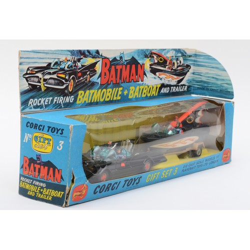 Corgi: A boxed Corgi Toys, Batman Rocket Firing Batmobile and Batboat ...