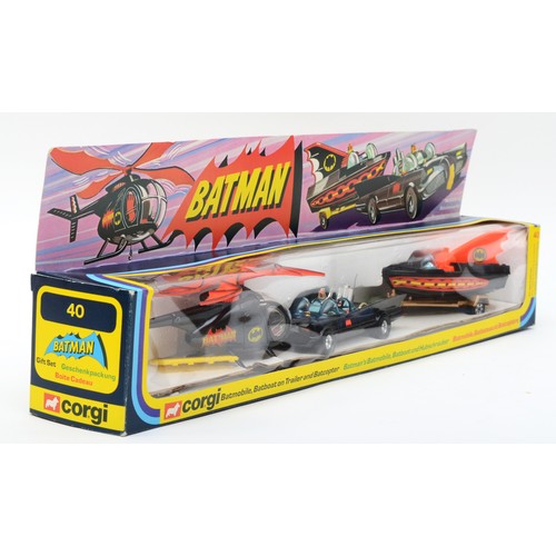 Corgi Toys; A Corgi GS40 Gift Set "Batman" 3-piece to include ...