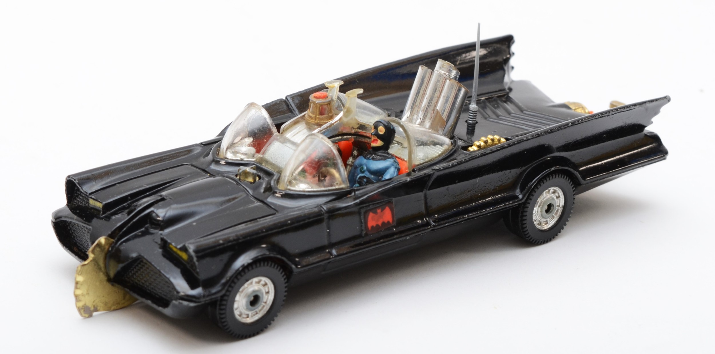 Corgi Toys; "Batmobile" No.267, finished in black, clear windscreens ...